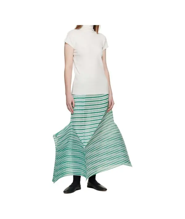 Issey Miyake High-neck Cap Sleeve Knit Sweater - White