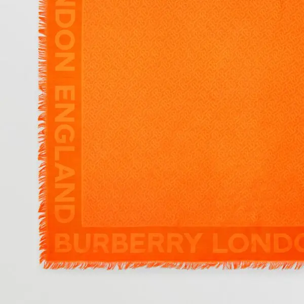 Burberry Rugged Logo Print Jacquard Large Square Towel