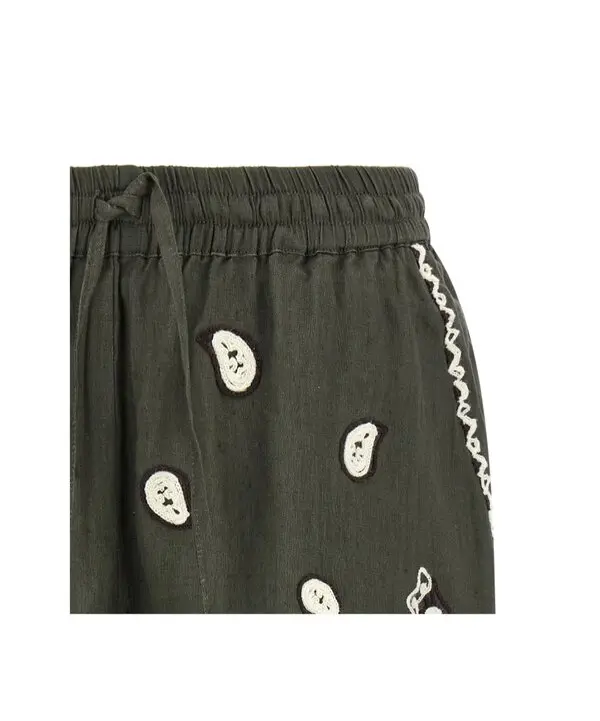 P.a.r.o.s.h Embroidered Linen Shorts
