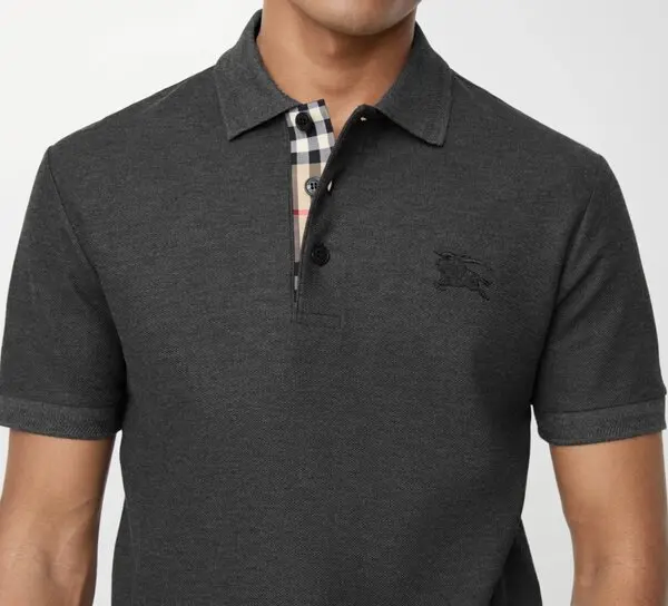 Burberry Ekd Embroidered Short Sleeved Polo Shirt