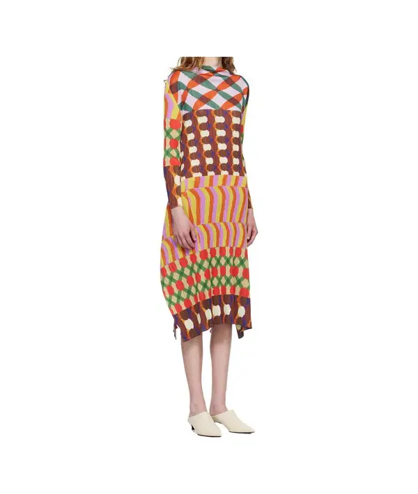 PLEATS PLEASE BY ISSEY MIYAKE Printed Pleated Dress