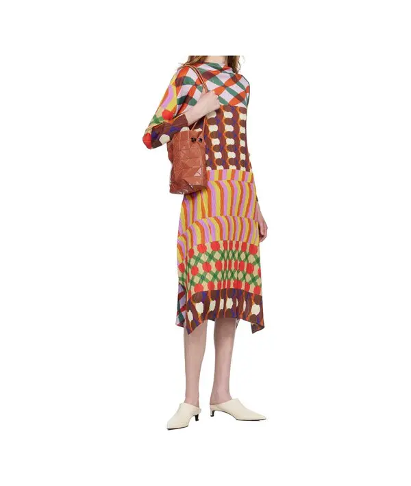 PLEATS PLEASE BY ISSEY MIYAKE Printed Pleated Dress