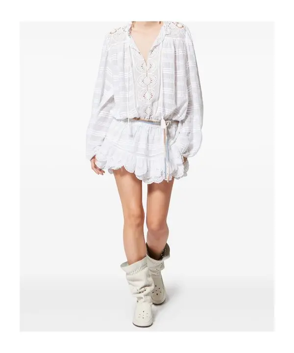 Isabel Marant Étoile Embroidered Mini Dress - White