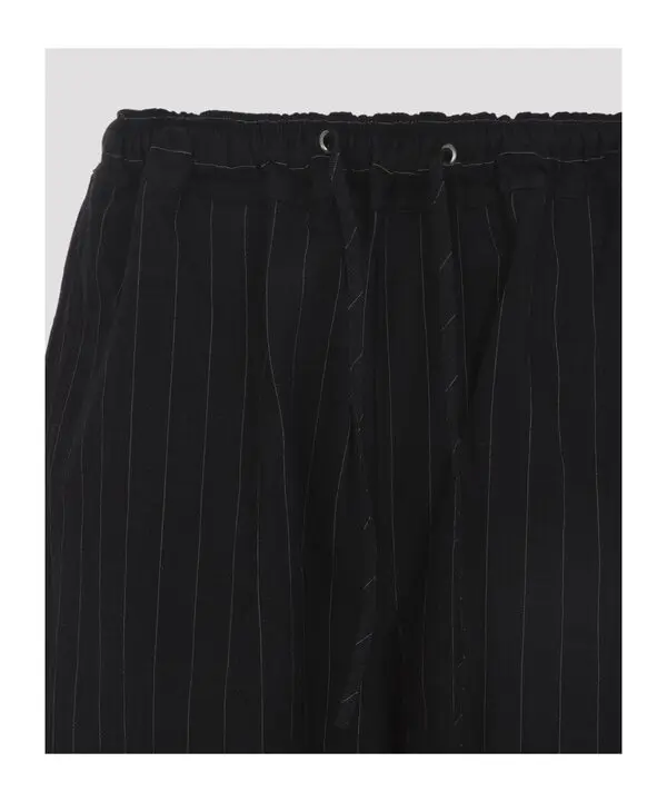 Studio Nicholson Sonny Striped Drawstring Pants - Black