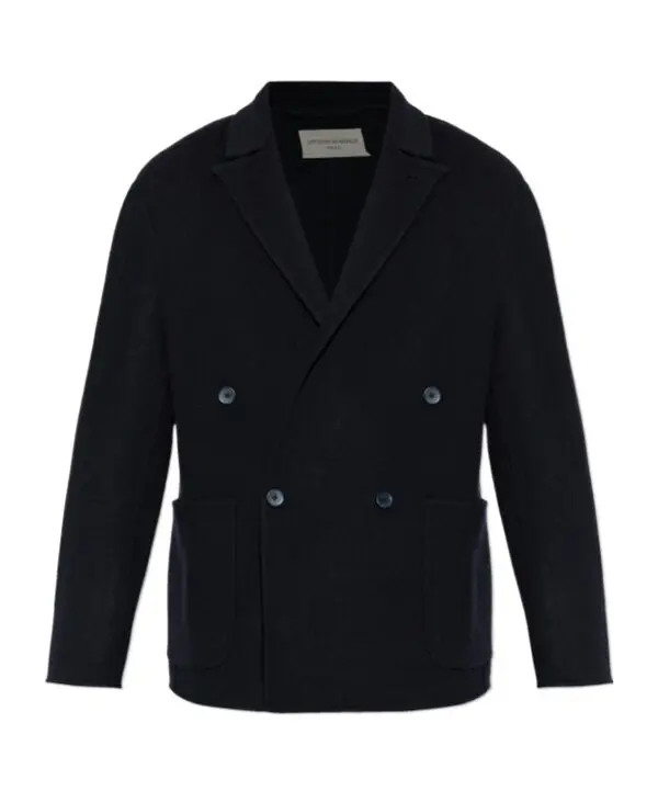 Officine Générale Double-breasted Jacket With Lapels - Black
