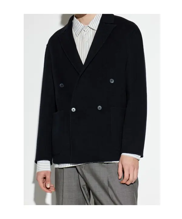 Officine Générale Double-breasted Jacket With Lapels - Black