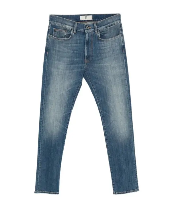 PT TORINO Belt Loop Jeans With Faded Finish - Blue