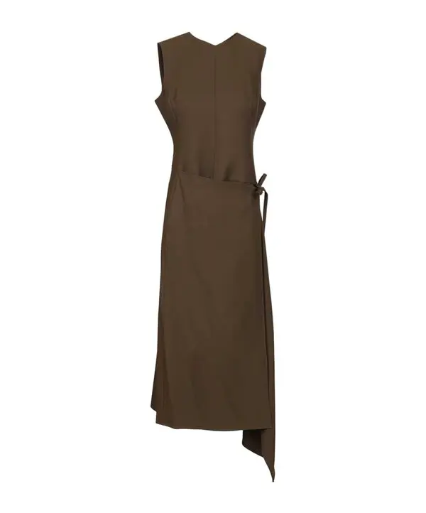 Tory Burch Wrap Asymmetrical Midi Dress - Green