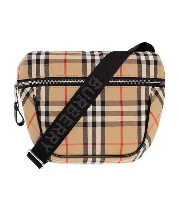 Burberry Archie Vintage Check Shoulder Bag - Nude