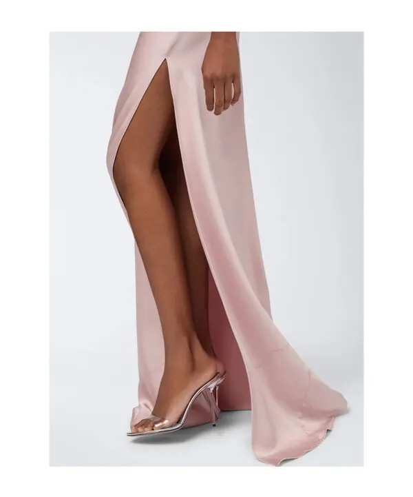 Andamane Vera Cowl Neck Side Slit Maxi Dress - No