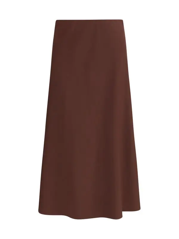 Brunello Cucinelli A-line Flared Hem Midi Skirt - Red