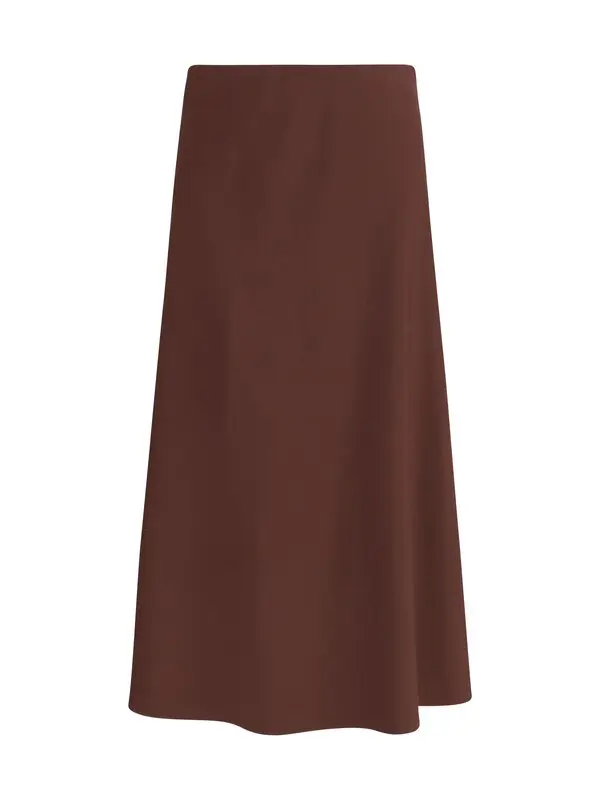 Brunello Cucinelli A-line Flared Hem Midi Skirt - Red