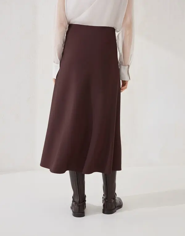 Brunello Cucinelli A-line Flared Hem Midi Skirt - Red