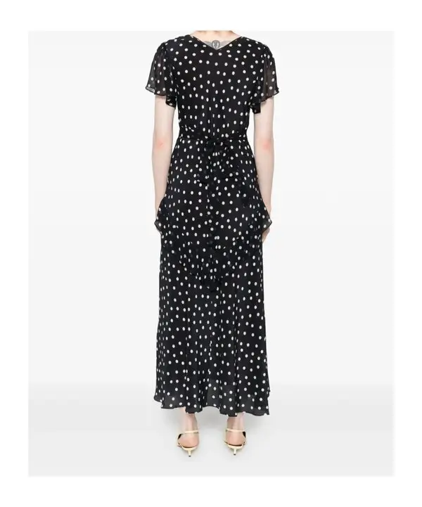Rixo Evie Frill Dress In Polka Dot