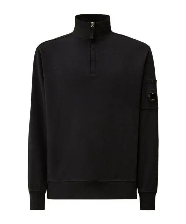 C.P. COMPANY Half-zip Sweatshirt - Total Eclipse - Blue
