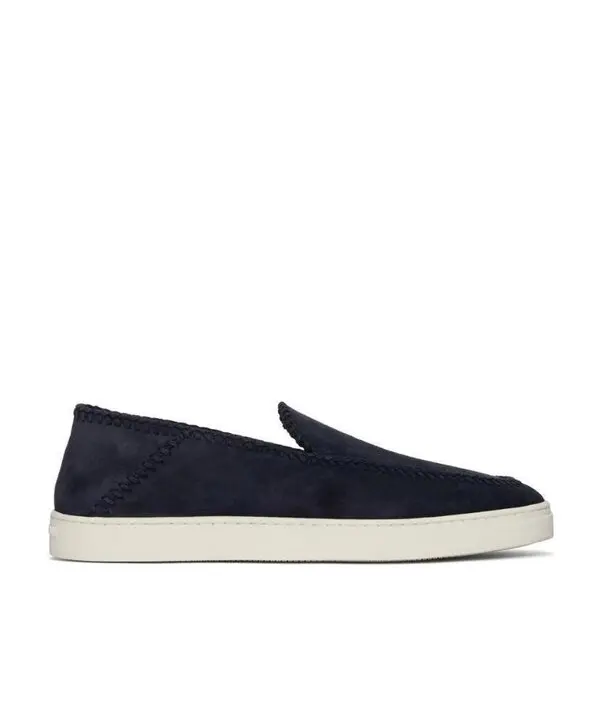 Giorgio Armani Slip-on Round Toe Sneakers - Black