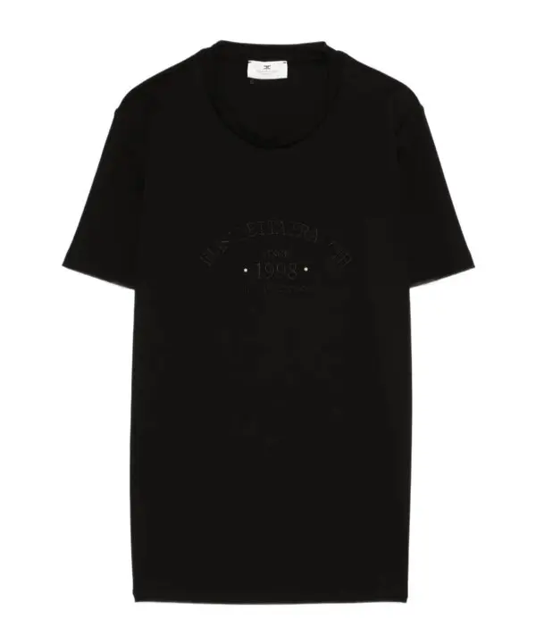 Elisabetta Franchi Logo Detailed Crewneck T-shirt