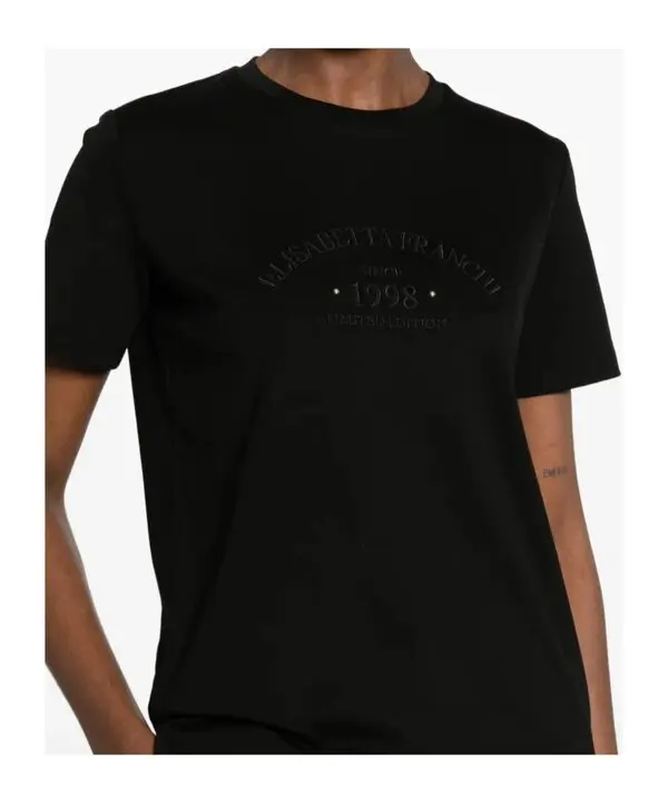 Elisabetta Franchi Logo Detailed Crewneck T-shirt