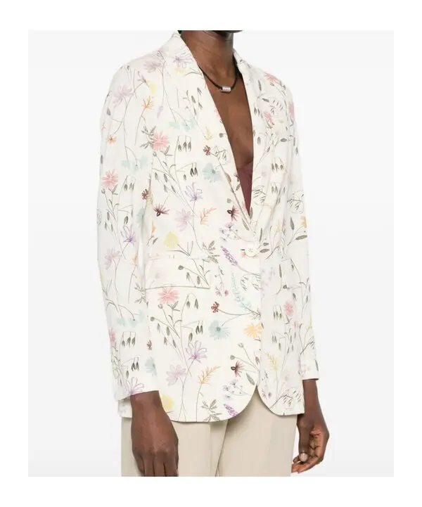 CIRCOLO 1901 Floral Print Single-breasted Blazer