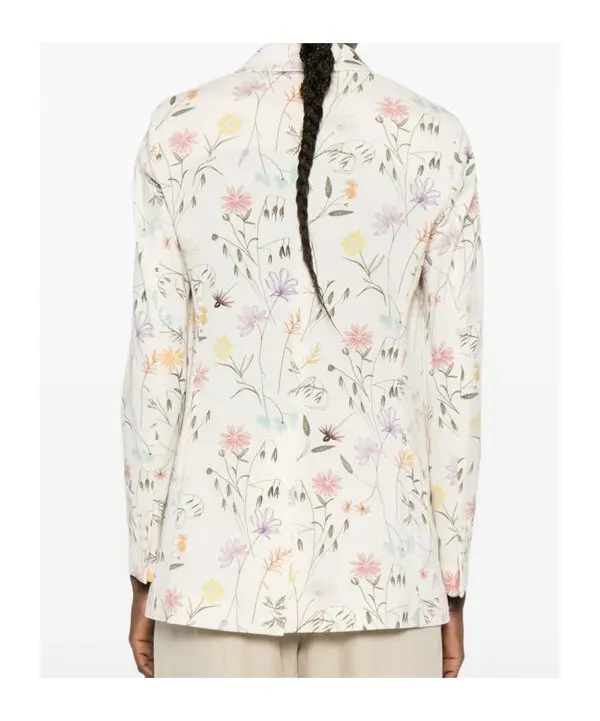 CIRCOLO 1901 Floral Print Single-breasted Blazer