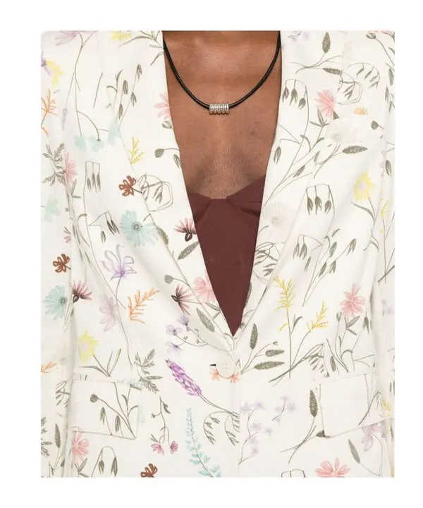 CIRCOLO 1901 Floral Print Single-breasted Blazer