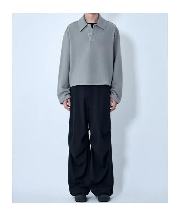 RIER Button Detailed Long-sleeved Polo Shirt - No