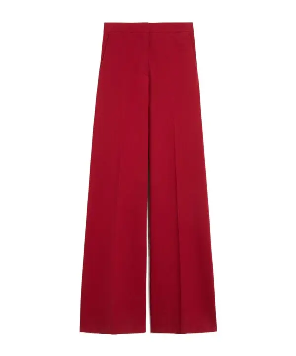 Max Mara Side-pocket Palazzo Pants - Deep Red