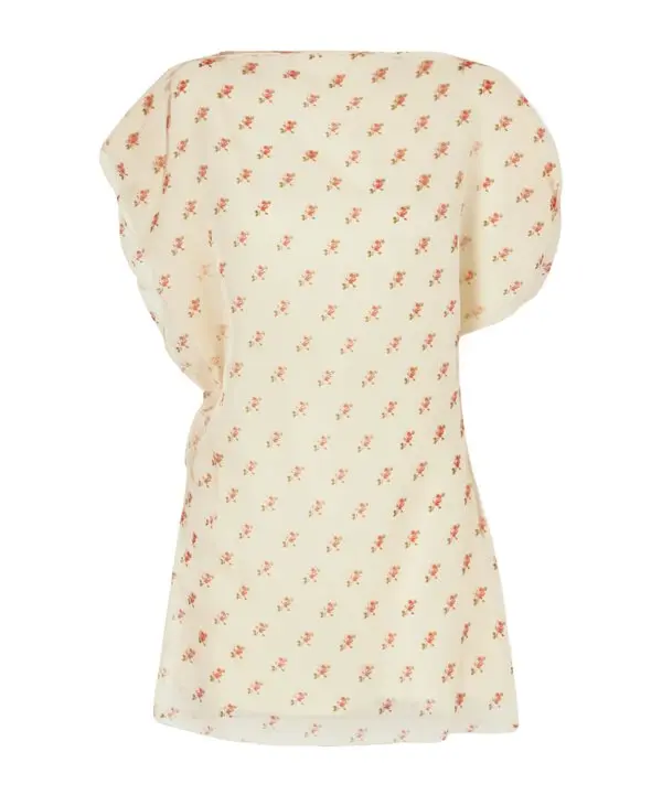 Khaite Short-sleeve Silk Dress - Nude