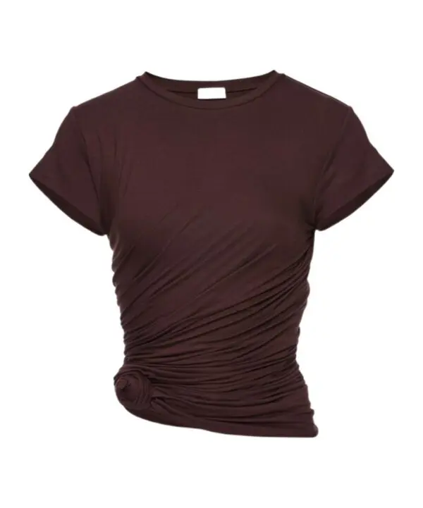 Magda Butrym 01 Draped Knot T-shirt - Brown