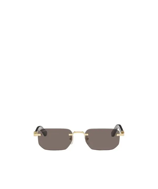 Cartier Rectangle Frame Sunglasses - Green