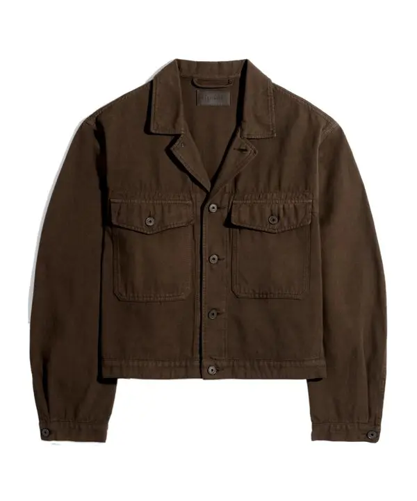 LEMAIRE Cropped Trucker Jacket - Cacao