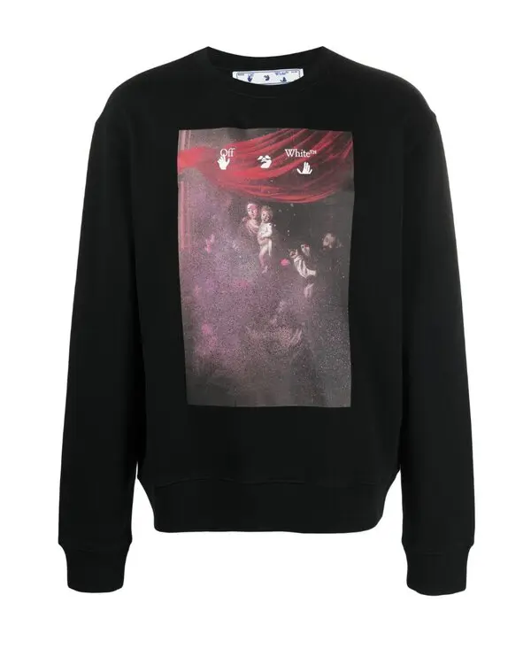 Off-White Arrows-motif Printed Sweatshirt - Black