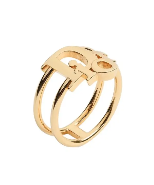 Dior Gold-plated Logo Ring - Yellow