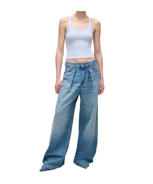 HAIKURE Candy Pleated Jeans - Ionic Blue