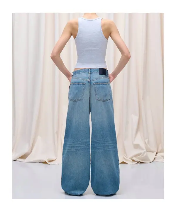 HAIKURE Candy Pleated Jeans - Ionic Blue