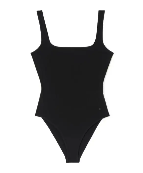 Burberry Check Trim One-piece Swimsuit - Black