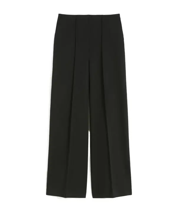 Max Mara Pleated Palazzo Pants - Black