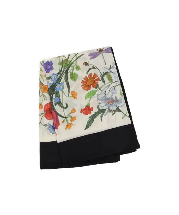 Gucci Printed Silk Wool Shawl - Multicolor