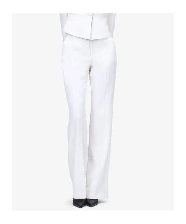 Alexander McQueen High Waisted Tailored Trousers - White