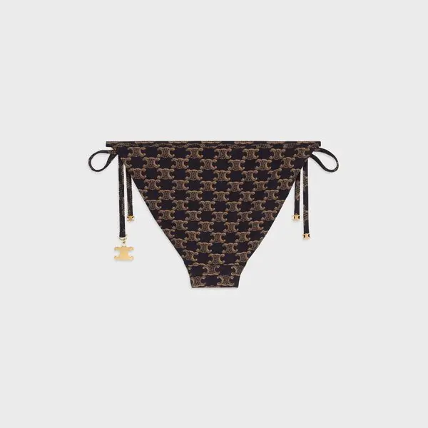 Celine Triomphe Monogram Swimsuit Bottom - Brown