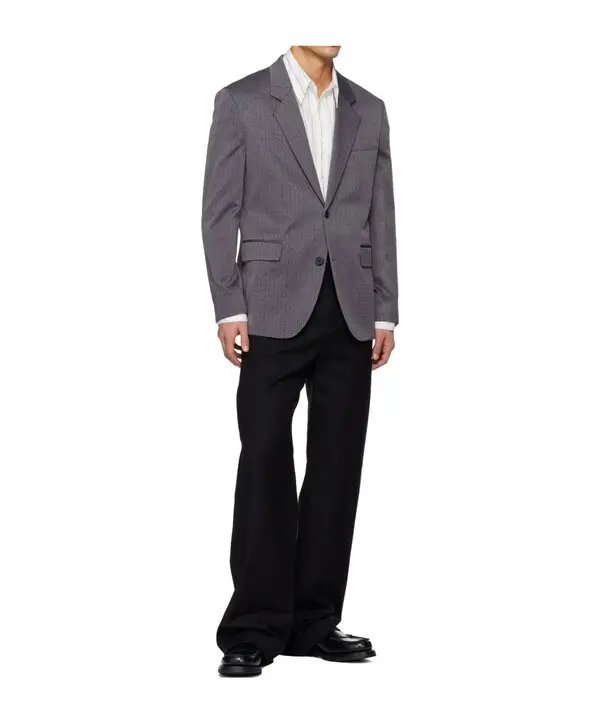 Hugo Boss Plaid Wool Blend Suit Jacket
