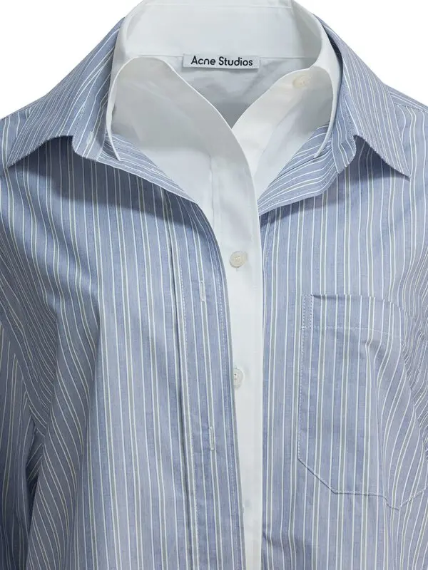 Acne Studios Striped Layered Button-up Shirt