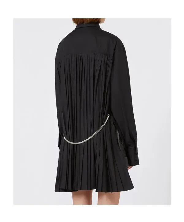 Sportmax Nespola Long-sleeved Shirt With Pleated Detail - Black