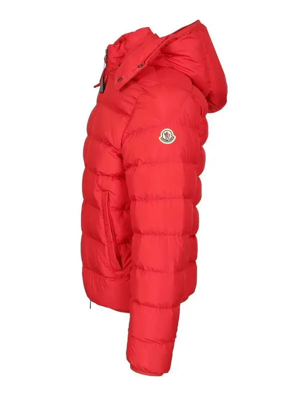 Moncler Hooded Zip-up Padded Jacket - Red