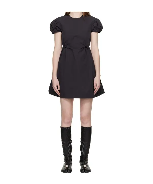 Cecilie Bahnsen Round Neck Puff Sleeve Mini Dress