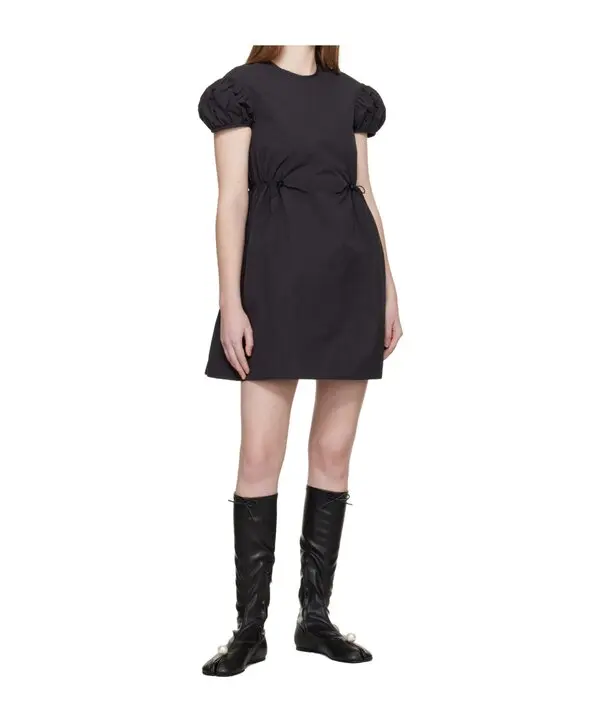Cecilie Bahnsen Round Neck Puff Sleeve Mini Dress