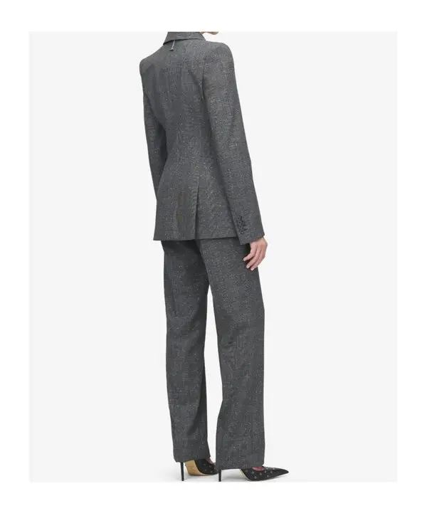 Alexander McQueen Flecked Glen Check Double-breasted Jacket - Black/ivory