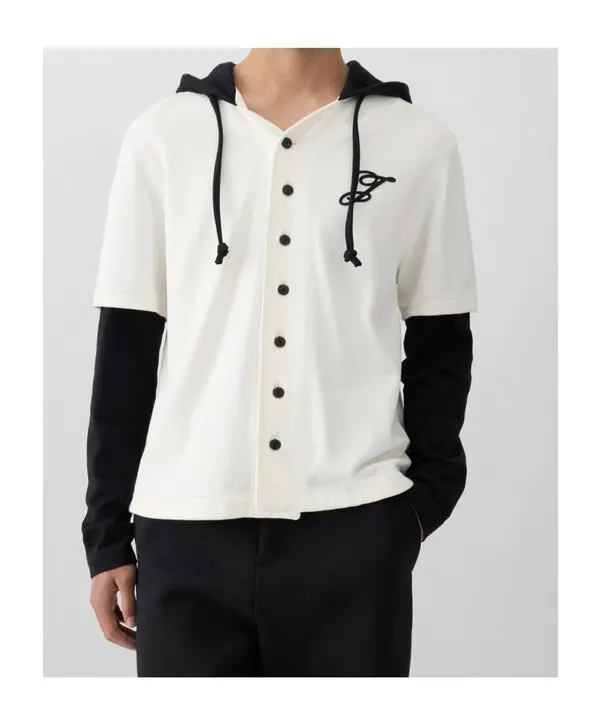 Jacquemus Layered Hooded Button Sweatshirt