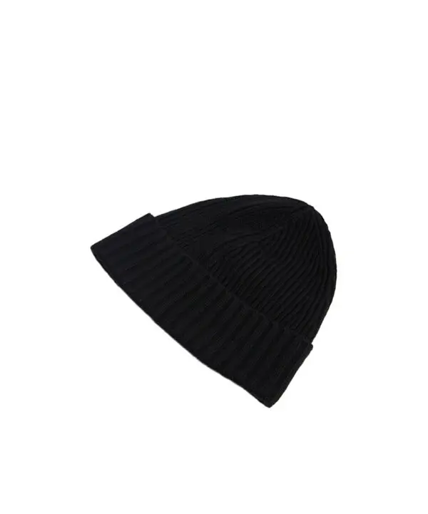 Stone Island Wool Blend Knit Beanie - Black