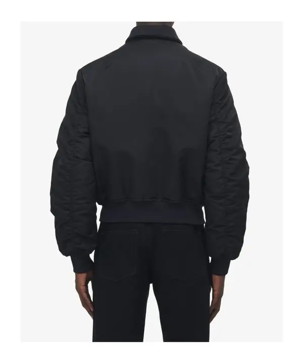 Alexander McQueen Zip Detail Cropped Bomber Jacket